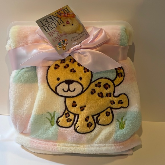 Bedding | Nwt Baby Blanket With Pink Yellow Green Pastel Colors | Poshmark